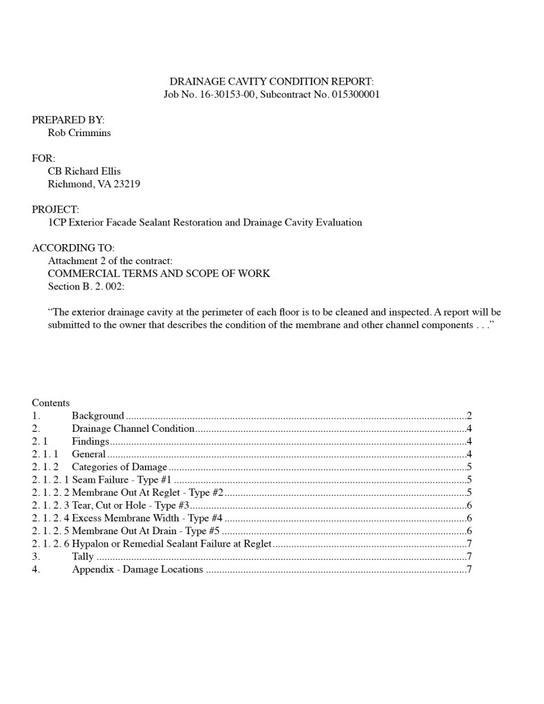Drainage Channels Assessment – JVS Building Services